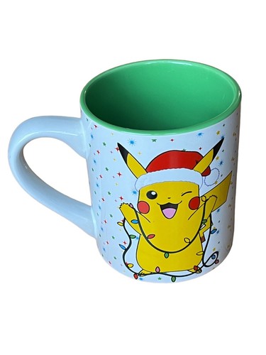 Pokemon Pikachu Holiday Christmas Lights Santa Coffee Mug Tea Cup 14 ...