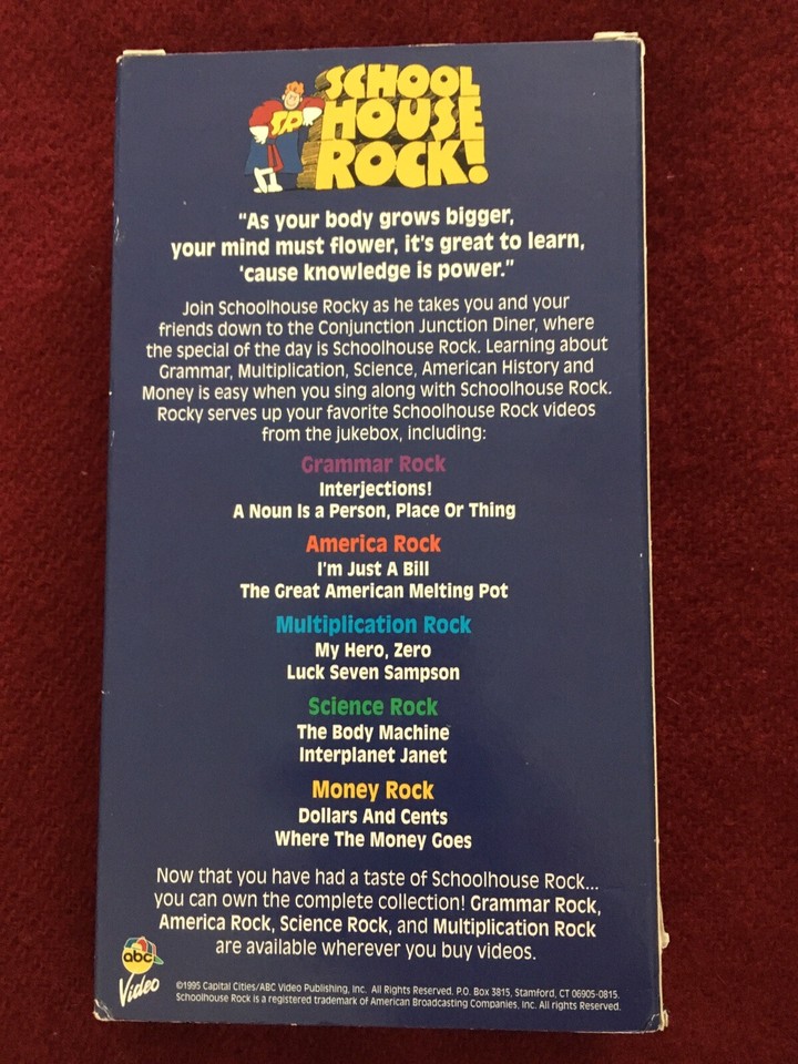 School House Rock! Sampler VHS | eBay