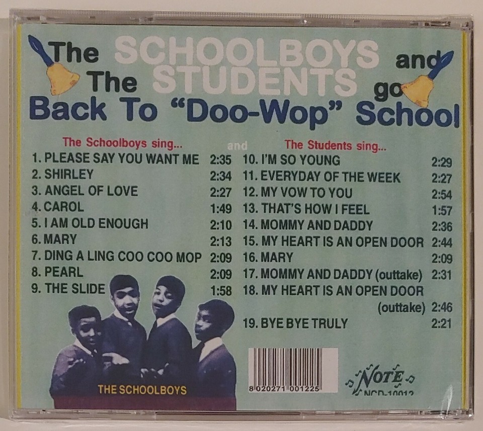 SCHOOLBOYS AND STUDENTS - BACK TO DOO WOP SCHOOL CD BRAND NEW | eBay