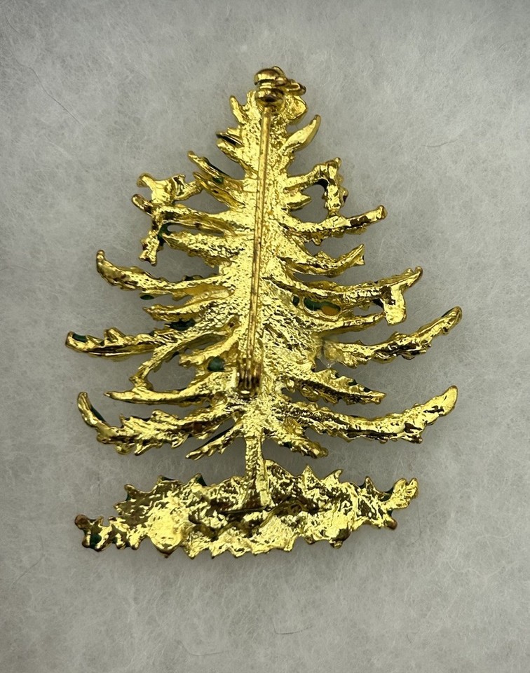 Cute Vintage Enamel & Rhinestone Christmas Tree | eBay