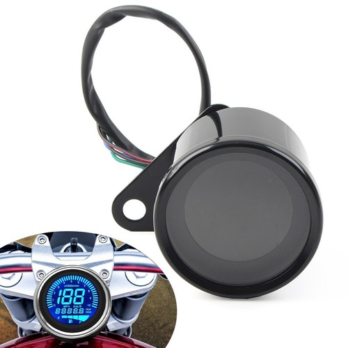 Retro Motorcycle Digital Speedometer LED LCD Odometer Tachometer Fuel ...