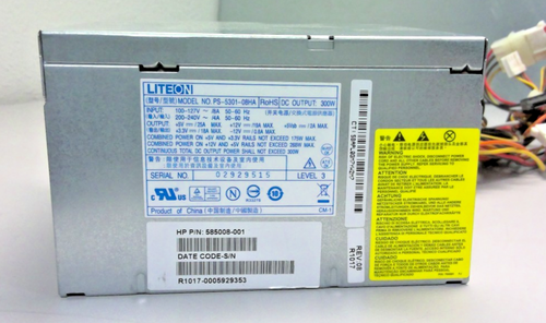 LITEON PS-5301-08HA 300W Power Supply Unit PSU – HP P/N 585008-001 ...