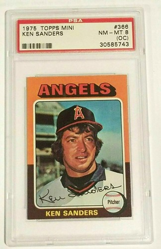 1975 Topps Mini #366 Ken Sanders PSA 8 ANGELS | eBay