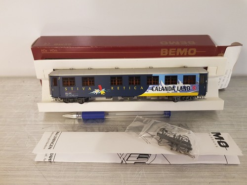 BEMO 3262 151 SC. H0m 1/87 CARROZZA STIVA RETICA CALANDA LAD WR-S 3821 ...