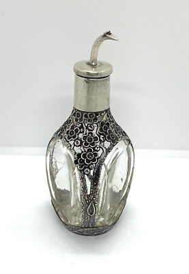 Antique Asian Sterling Silver Overlay Bitters Bottle 4.1/2” 94g | eBay