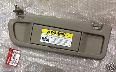 Genuine OEM Honda Civic 4Dr Passenger Side Sienna Beige YR400L Sunvisor ...