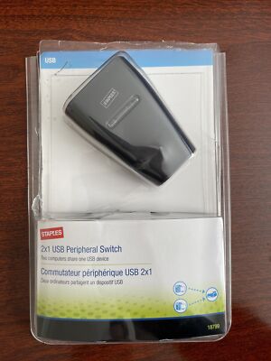 *Open box* Staples 2x1 USB Peripheral Switch 2 Ports External! Open ...