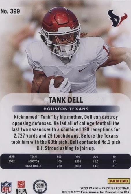 2023 Panini Prestige Tank Dell #399 for sale | eBay