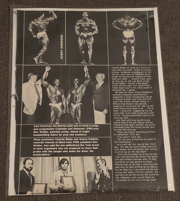 Robby Robinson/Roy Callender Posing Contest Photo From Bodybuilding ...
