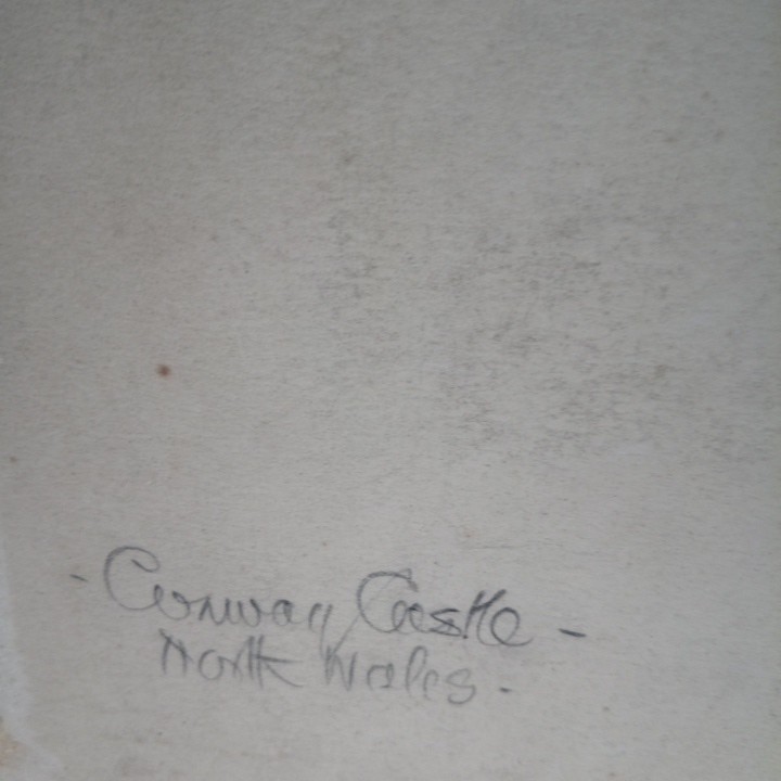 Original Mixed Media Painting 1927 Sign Exhibited Sticker On Rev ...