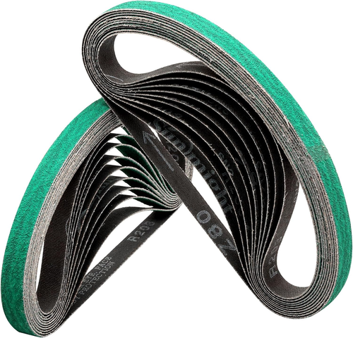 1/2 Inch X 18 Inch Sanding Belts for File Sander, 20-Pack 80 Grit ...