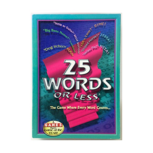 Winning Moves Boardgame 25 Words or Less (1997 Ed) Box VG+/NM ...