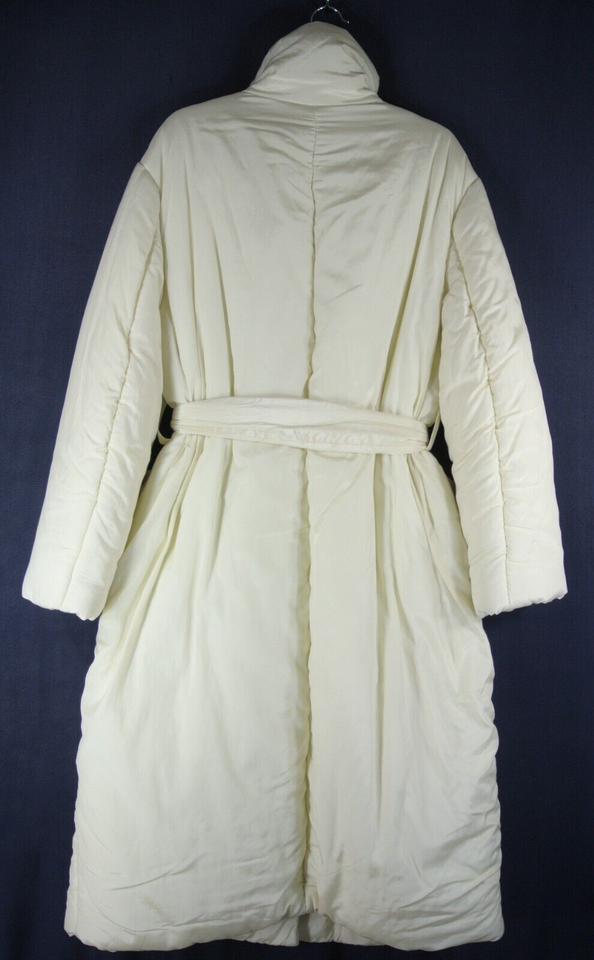NWT Lemaire Off-White Padded Wrapover Coat in Ivory size 36 #DC70 | eBay
