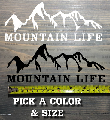 Mountain Life Sticker Decal Merrell REI Kuhl Cotopaxi Hiking Camping ...