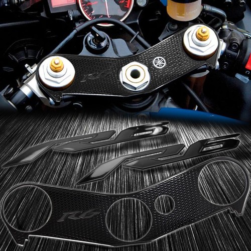 Perforated Black Handle Bar Yoke Cover+2-Tone Logo Emblem Sticker 06-16 ...