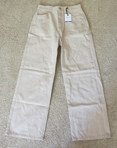 NEW LOOK KIND WOMEN'S ADALAE WIDE LEG HIGH WAIST PANTS SIZE 8R STONE ...