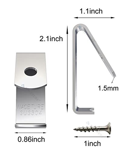 12 Pack Stainless Steel Plant Hangers Flower Pot Clips - Outdoor Wall ...