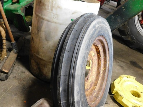 John Deere Tractor Tire And Rim 6 Lug 6'' 4 1/2'' 6PLY 5.50-16 Tag ...