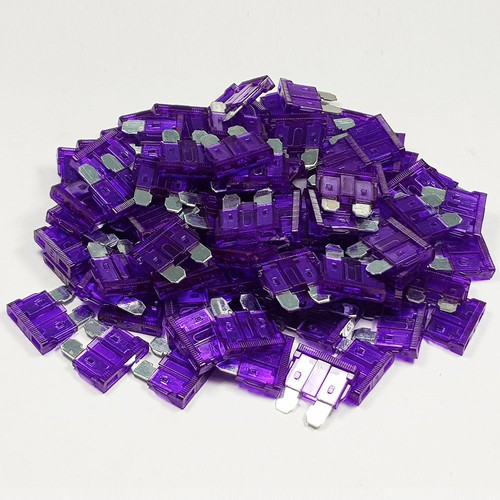 3 Amp 3A Purple Blade Fuses Standard Fuse Amps A Car Van Auto Marine ...
