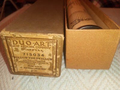 Antique Duo-Art Reproducing Piano Roll 713034 Follow The Swallow NR | eBay