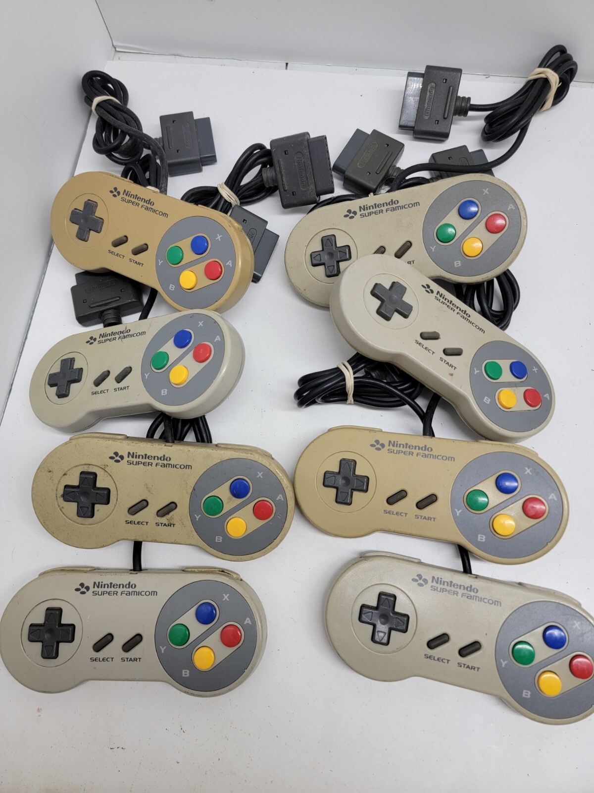 8 X SNES SFC Super Famicom Controllers Lot Work With Flaws Oem Super ...