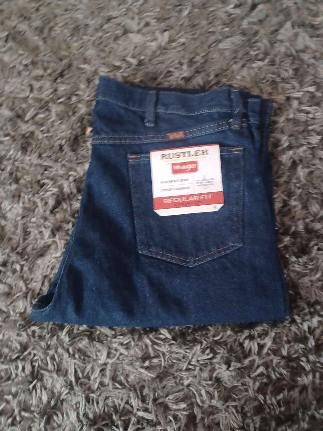 Wrangler Rustler Men 38x34 Relaxed Fit Straight Leg Heavyweight Denim ...