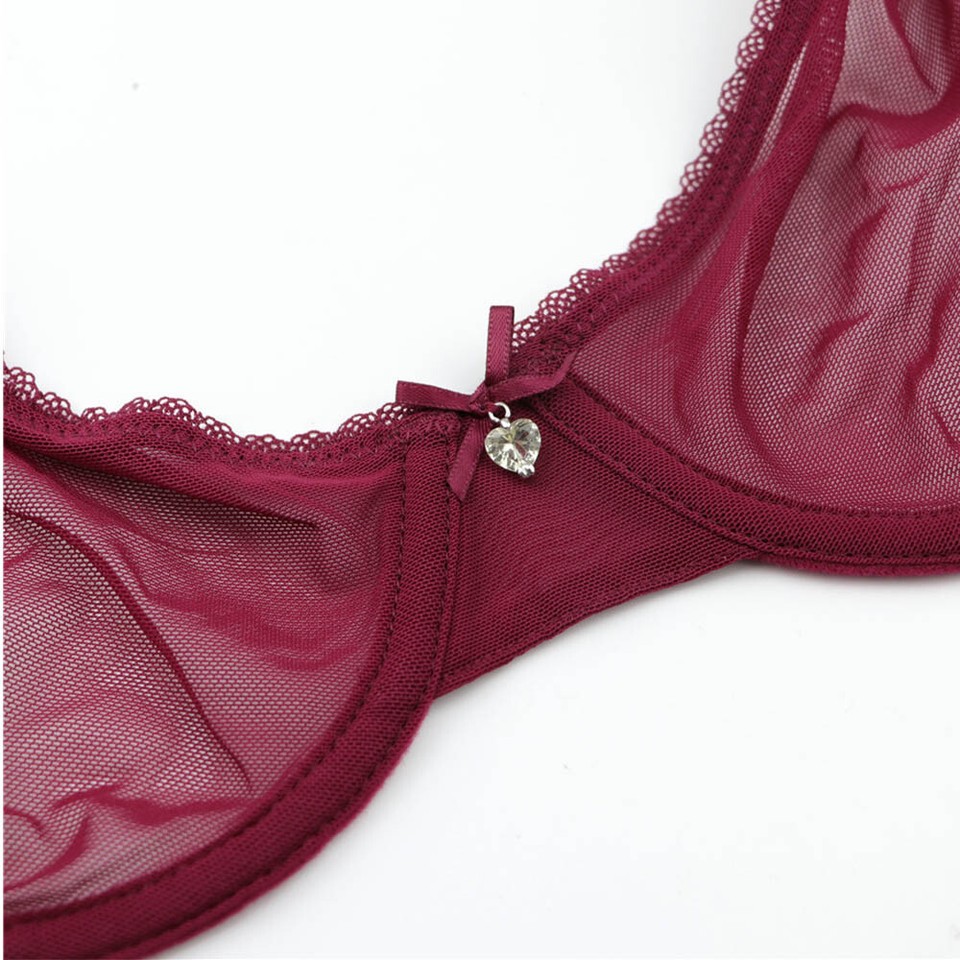 Lady Bras Set Underwire See Through Sexy Lingerie Lace G-string Briefs ...