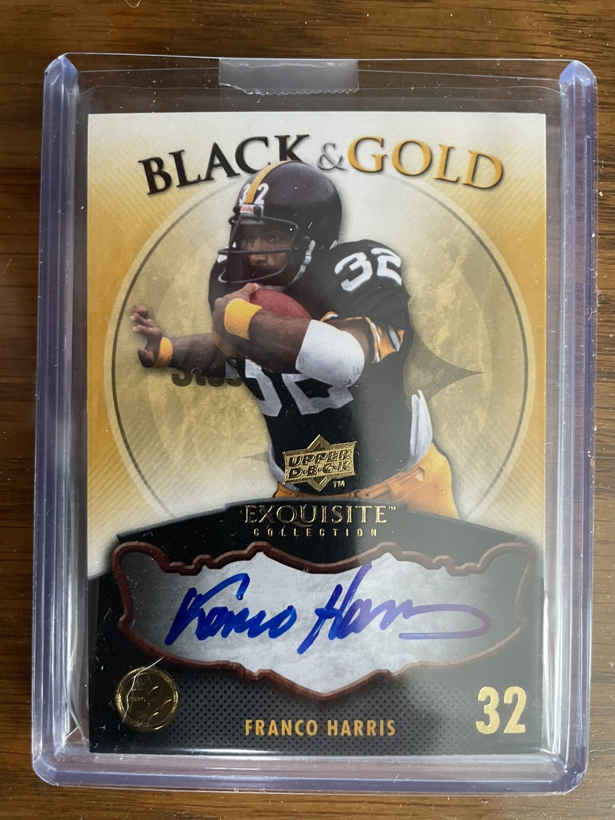 2008 UPPER DECK EXQUISITE BLACK AND GOLD FRANCO HARRIS AUTOGRAPH | eBay