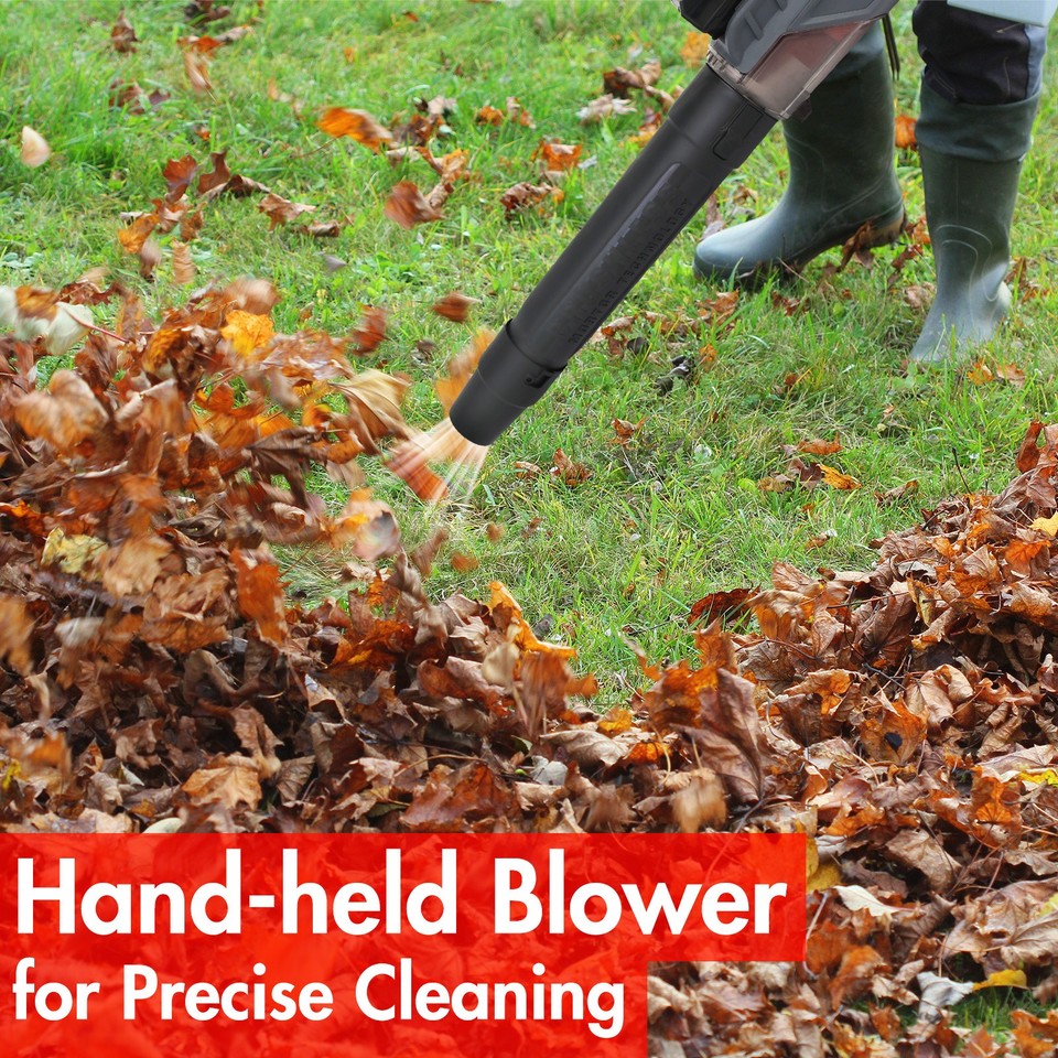 Leaf Blower Cordless 650 CFM Handheld Electric Leaf Blower with 2 ...