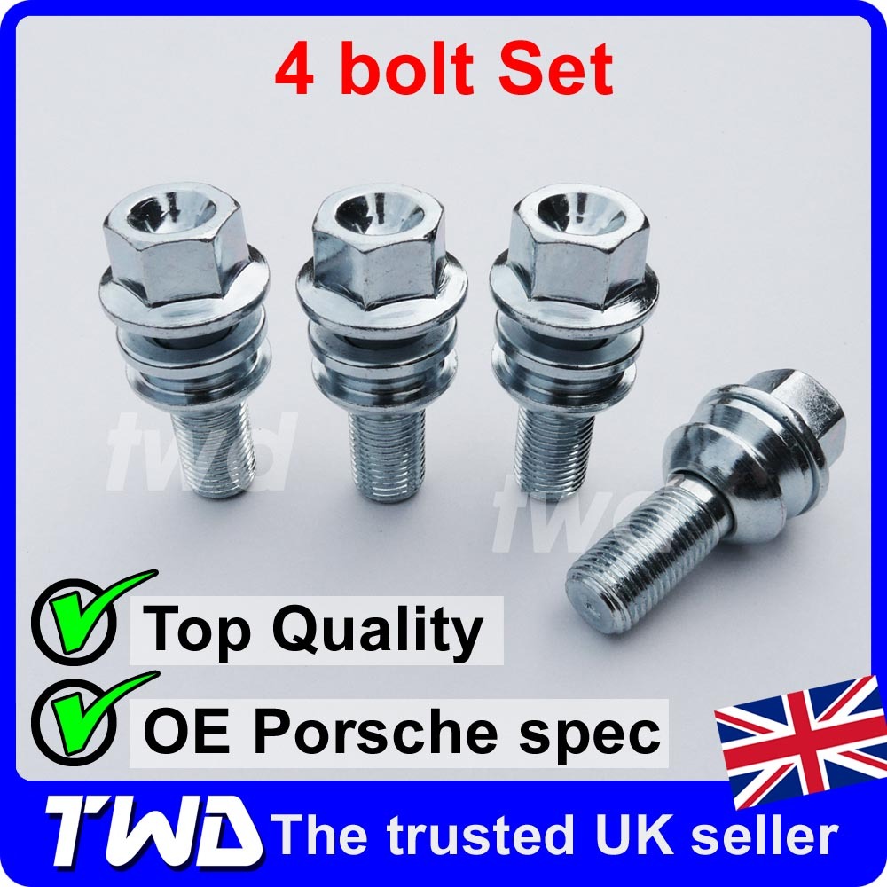 4x WHEEL BOLTS PORSCHE 911 996 997 991 992 (OE STYLE) ALLOY LUG NUT ...