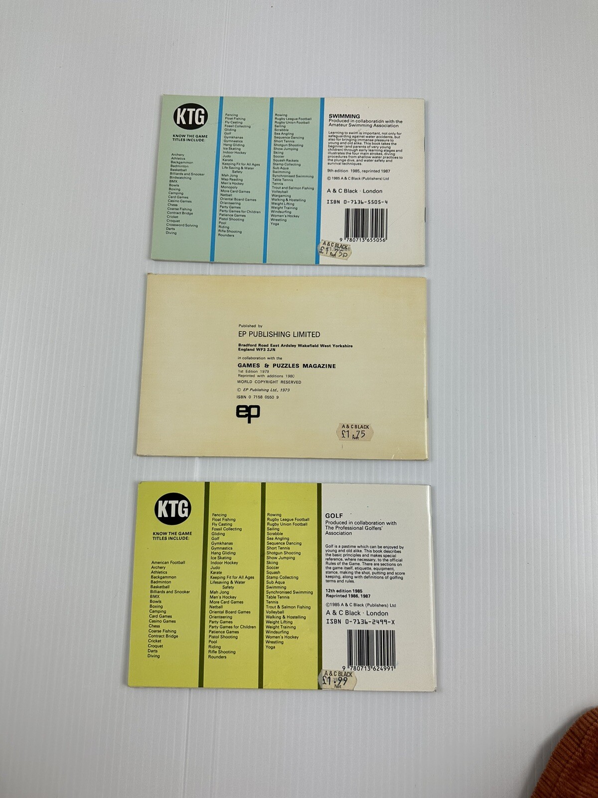 Vintage KTG Know The Game Book x 3 More Card Games Golf Swiming | eBay