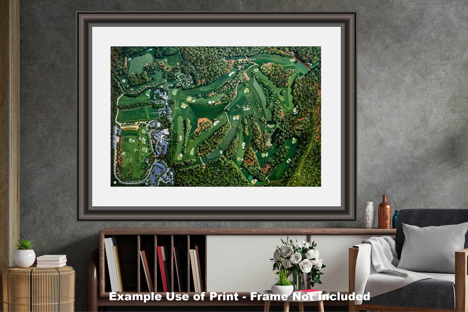 Augusta National Golf Holes all holes Aerial View Overhead Masters Art ...
