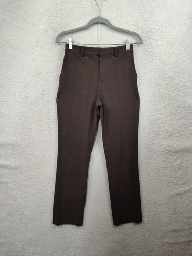 Uniqlo Women Pants Extra Small Brown Rayon Blend Straight Regular Fit ...