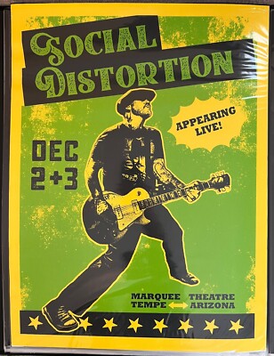 Social Distortion Concert Poster Marquee Theater Tempe Arizona MINT ...