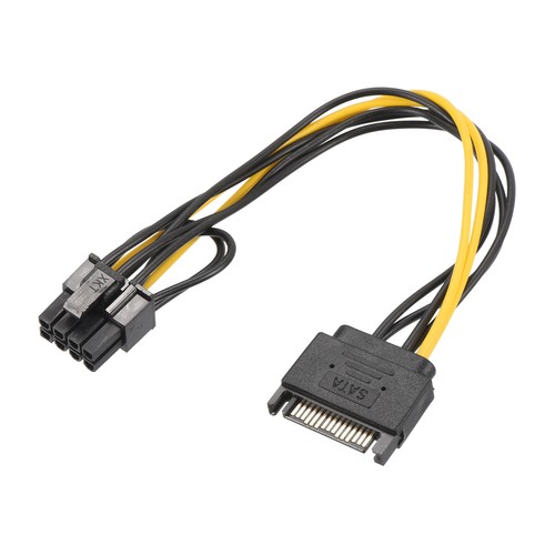 15 Pin to 8-Pin(6+2) Male Graphics Card Cable PCI-Express Power Cable ...