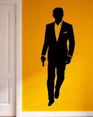 Wall Sticker Vinyl Decal James Bond 007 Secret Agent CIA FBI Decor ...
