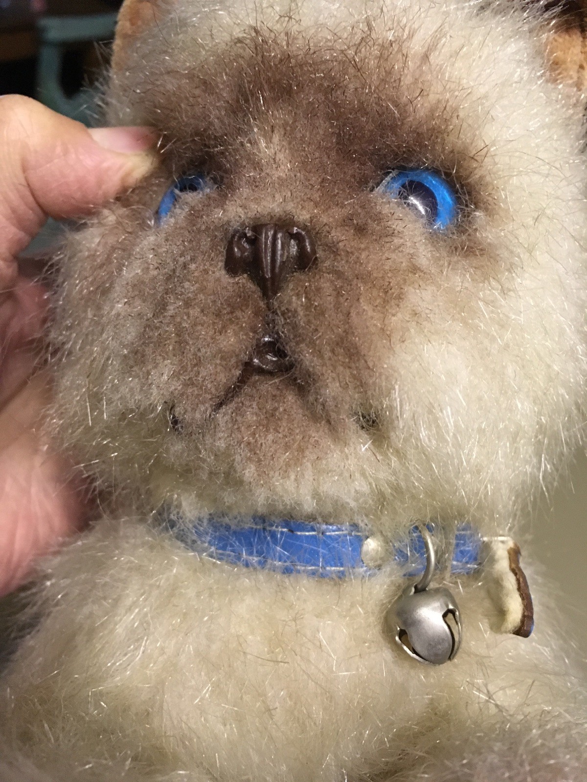 Vintage PLUSH SIAMESE CAT ‘REAL SOFT TOYS’ Watford Blue Eye Collar ...