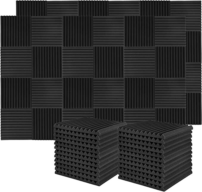 Recording Studio Foam Wall 50pcs * Black Acoustic Foam Soundproof