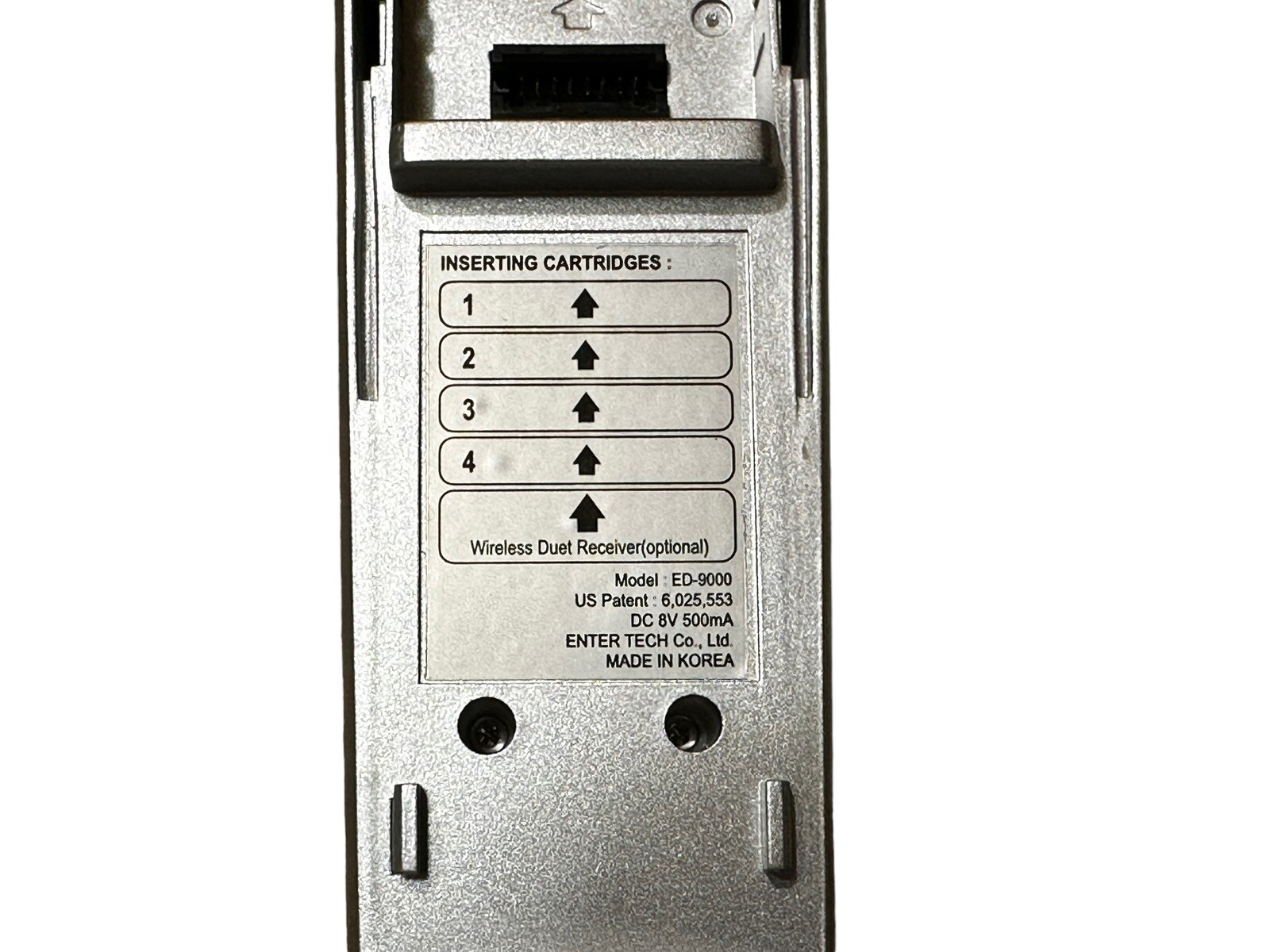 MAGIC SING ED-9000 Karaoke Microphone and adapter Only. No bag. No Book ...