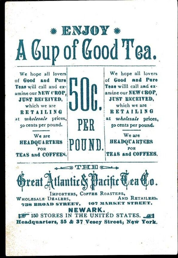 trade card: Fourth Week The Great Atlantic and Pacific Tea Co. S6D-1067 ...