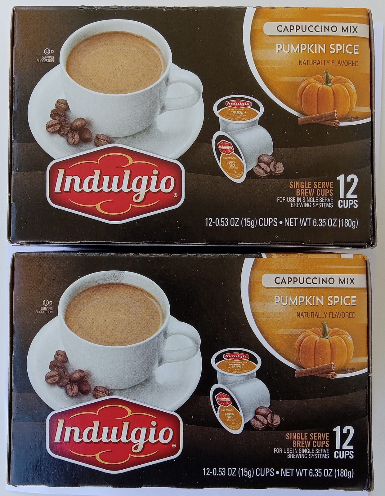 Indulgio Cappuccino Mix 12 EA Single Serve Brew Cups Keurig K Cup ...