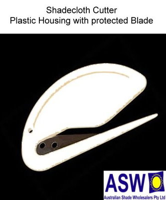 SHADECLOTH CUTTER Disposable PLASTIC with Steel Blade Shade Cloth Easy ...