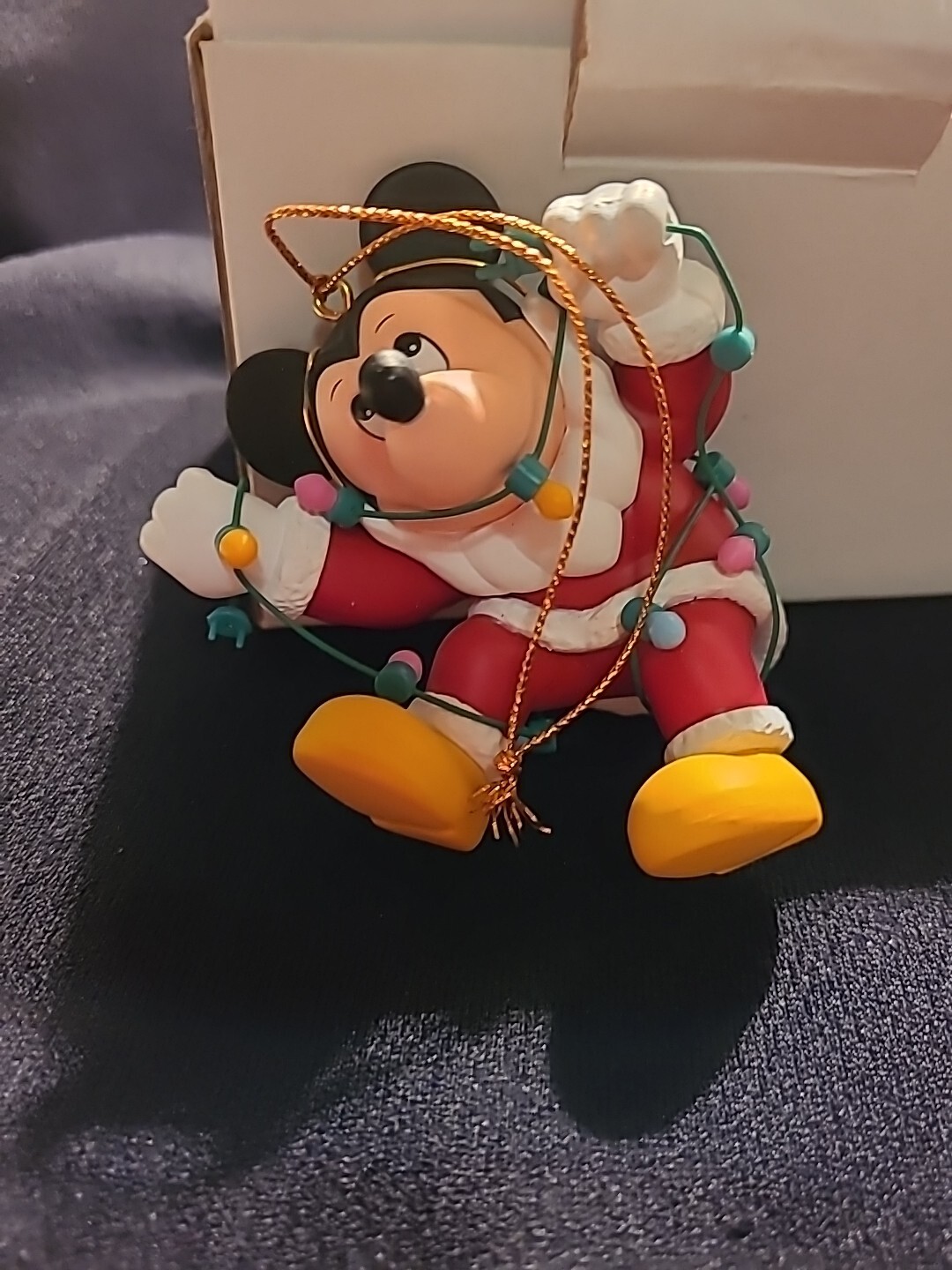 Mickey Mouse Tangled In Christmas Lights Christmas Ornament With Box | eBay