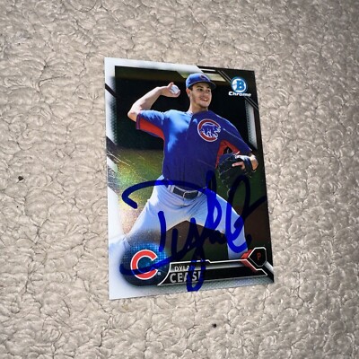 2016 Bowman Draft Chrome BDC-127 Dylan Cease Rc Chicago Cubs Signed IP ...