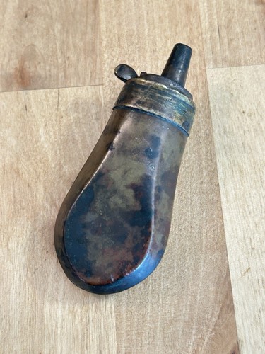 Antique Copper Brass Black Powder Pocket Flask Small Single Shot Civil ...