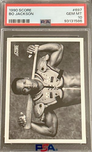 1990 SCORE BO JACKSON FOOTBALL BASEBALL #697 GEM MINT PSA 10! | eBay