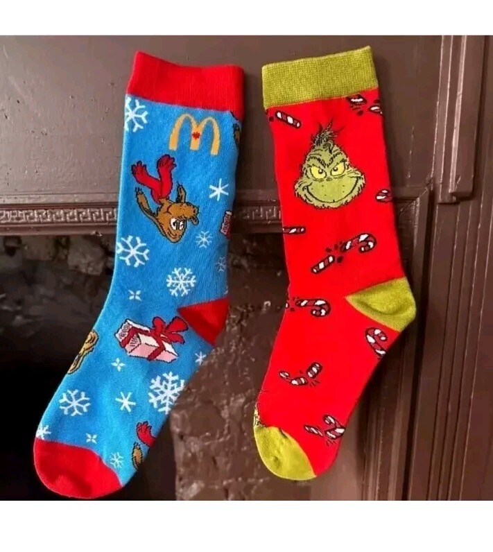 McDonald's Canada 2024 Christmas Grinch COMPLETE PLUSH SET + Socks Toys Cups Box | eBay
