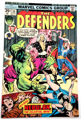 DEFENDERS #34 (1976) / FN- / NEBULON DR. STRANGE BRONZE AGE MARVEL ...