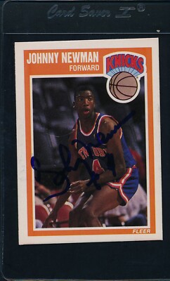1989/90 Fleer #102 Johnny Newman New York Knicks Signed Auto *54210 | eBay