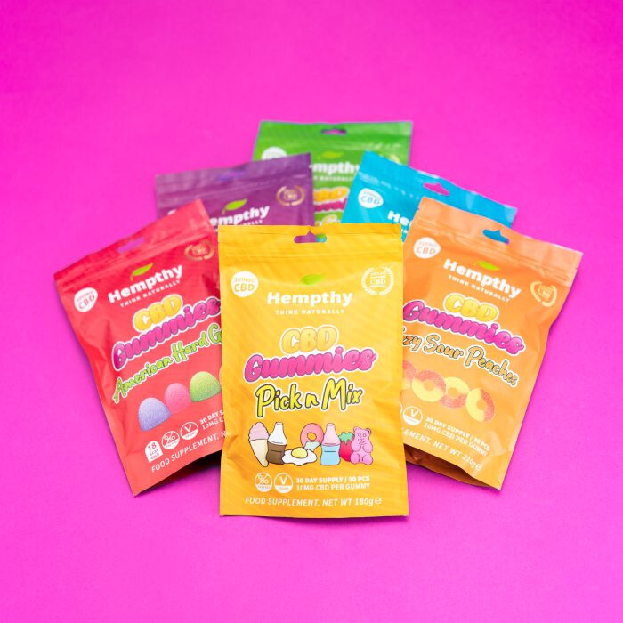 Hempthy CBD Gummies - Vegan American Hard Gums - 300mg - 30Pk - 10mg ...